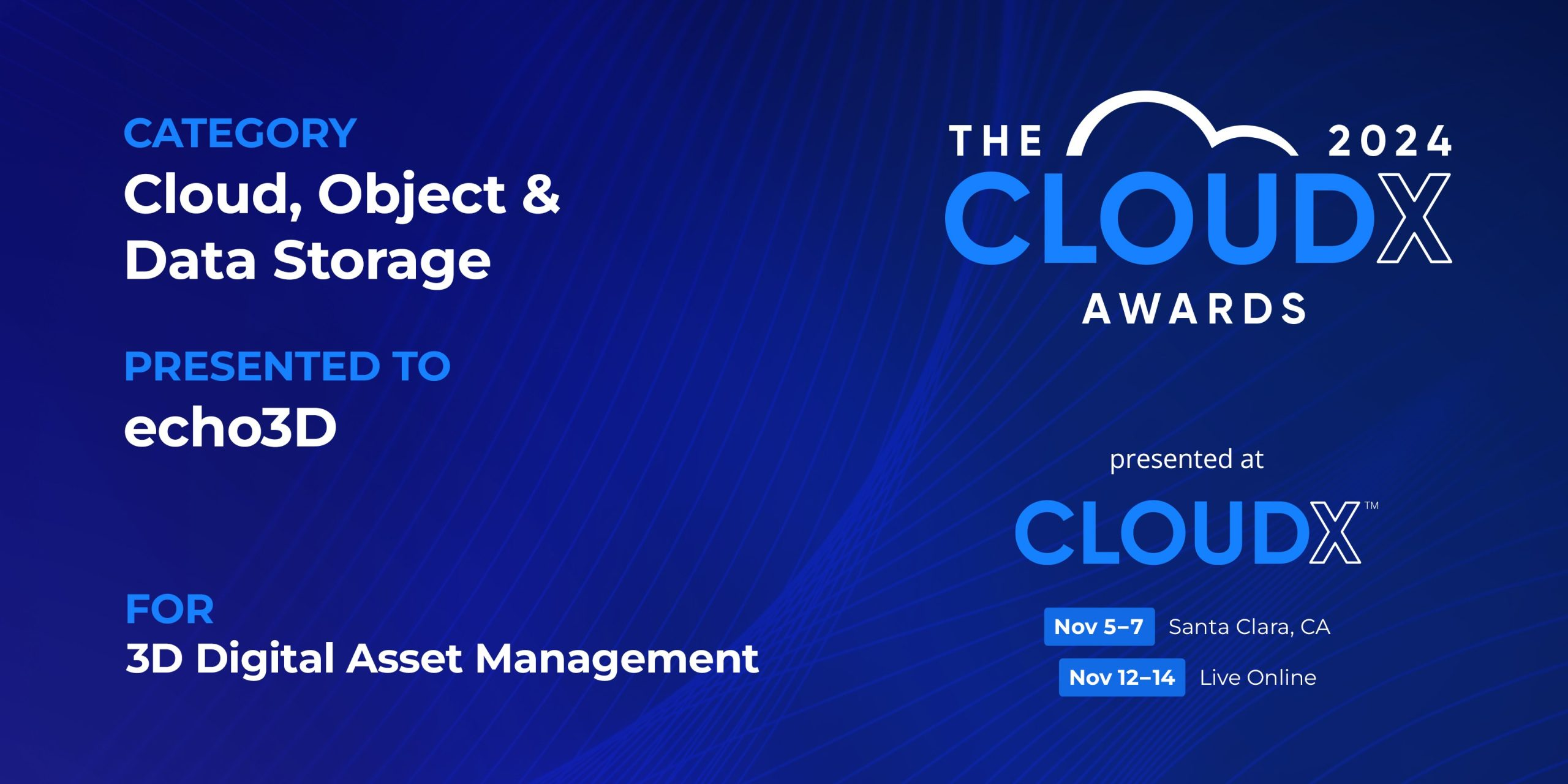 echo3D Wins 2024 CloudX Award for 3D Digital Asset Management